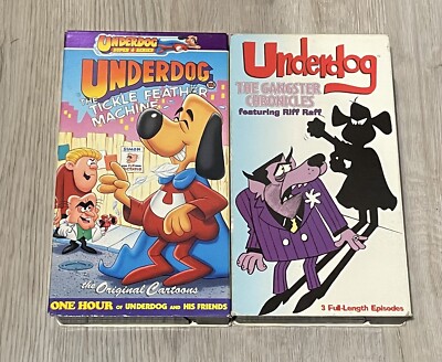 Underdog VHS LOT Gangster Chronicles Tickle Feather Machine Animated ...