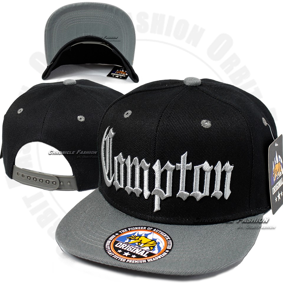 COMPTON Baseball Cap Embroidered Snapback Hat Adjustable Flat Hip Hop ...