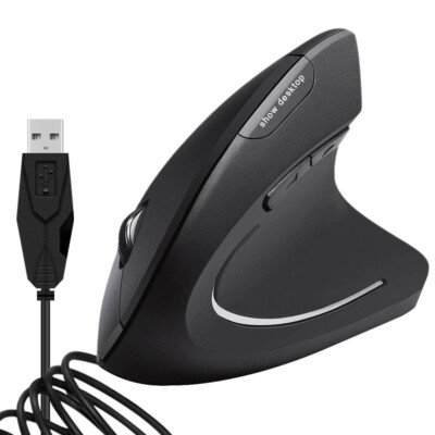 High Quality Heavy-Duty USB Wired Vertical Ergonomic Optical Mouse for ...