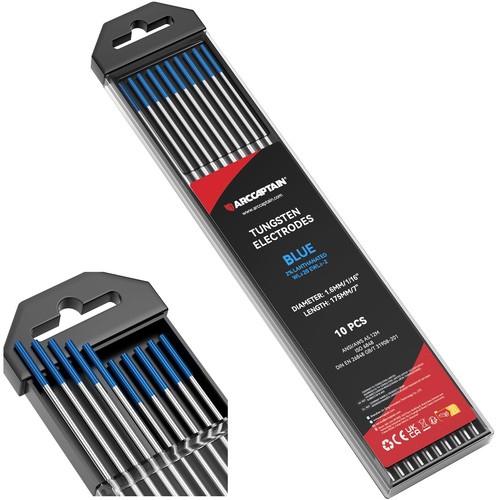 TIG Welding Tungsten Electrode Blue 2% Lanthanated 10-Pack 1/16" x 7 ...