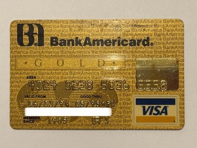 Bank Americard Gold Credit Card Bank of America Versatel Expired In ...
