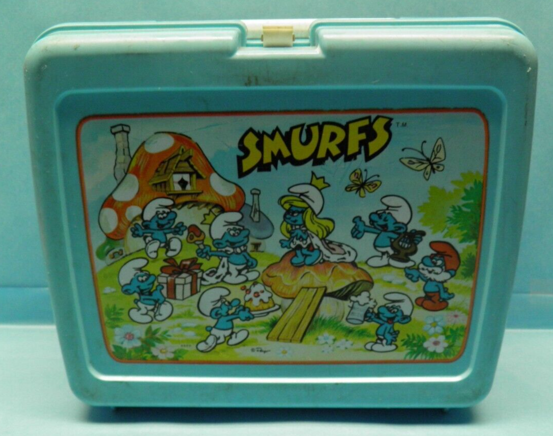 Vintage Smurfs Plastic Lunch Box Pail No Thermos | eBay
