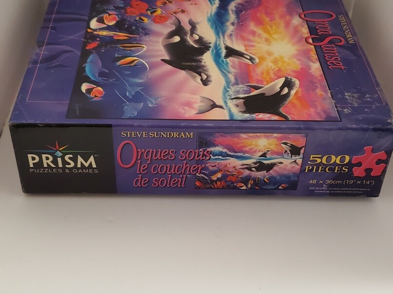 Orca Sunset 500 Piece Jigsaw Puzzle by Steve Sundram 19" x 14" Prism ...