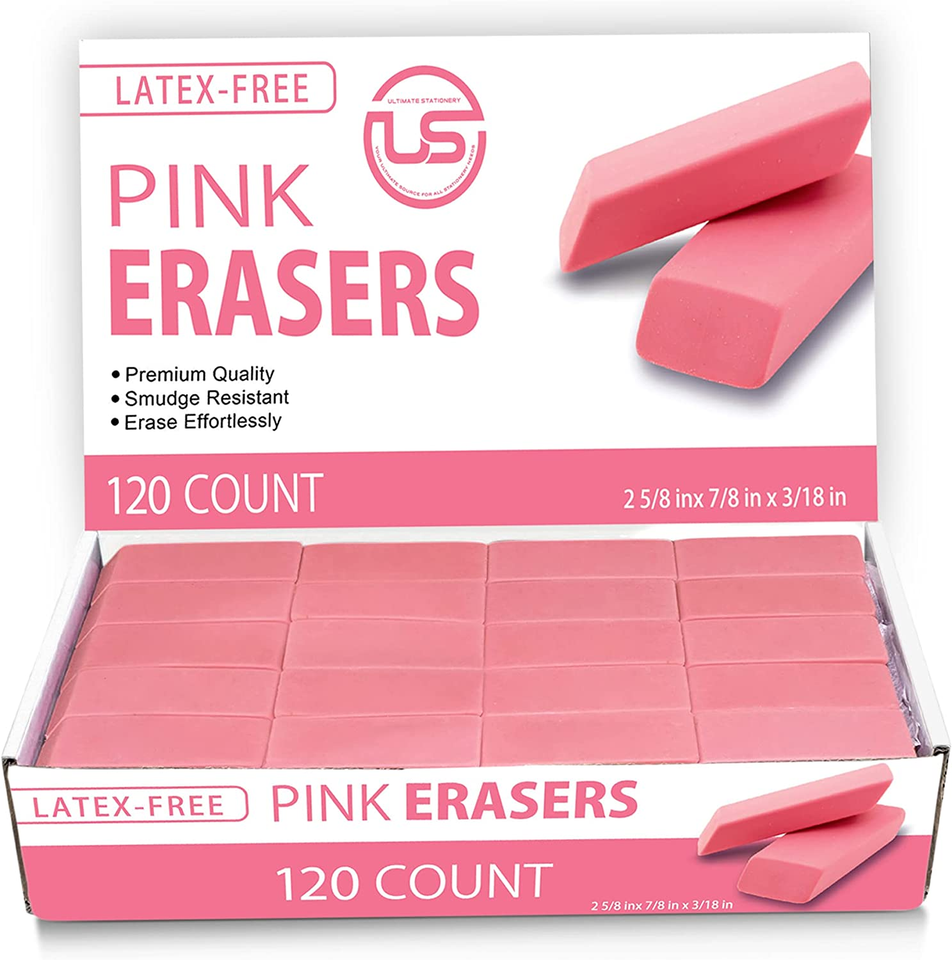 Pink Erasers, Erasers for Kids, Rubber Eraser, 120 Count, Erasers Bulk for Schoo | eBay