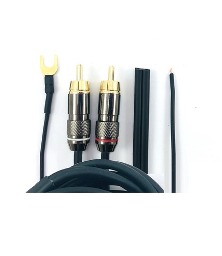 Technics phono rca turntable cable with universal ground wire mass 150 ...