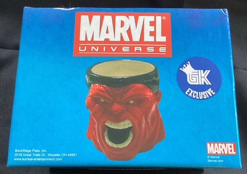 MARVEL RED HULK Hand-painted Hand-sculpted Molded Cup Mug New In Box ...