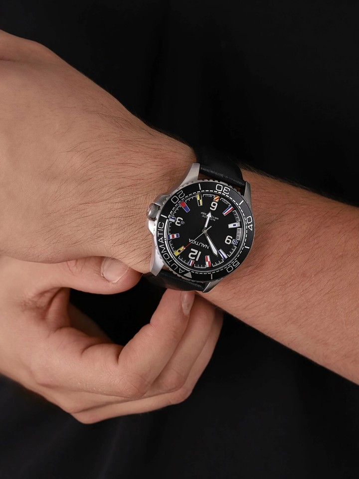 Nautica Jones Beach Maritime NAPJBF911 Men's 44mm Automatic Watch NEW ...