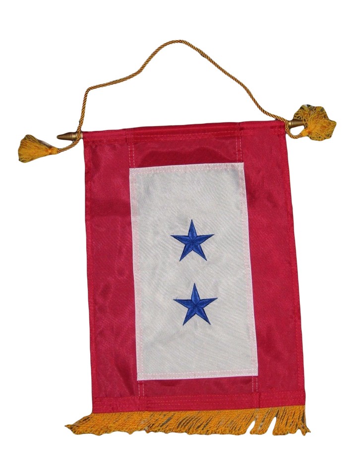 12x18 Embroidered Two Star Blue Military Service Nylon Flag 12"x18 ...