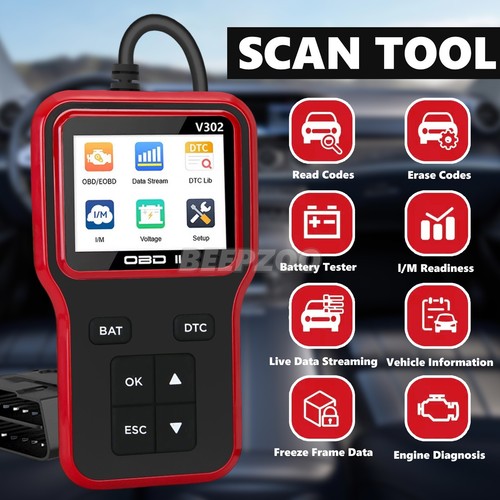 Scan Tool OBD2 Auto Fault Erase Codes EVAP Test EOBD Diagnostic OBD2 ...