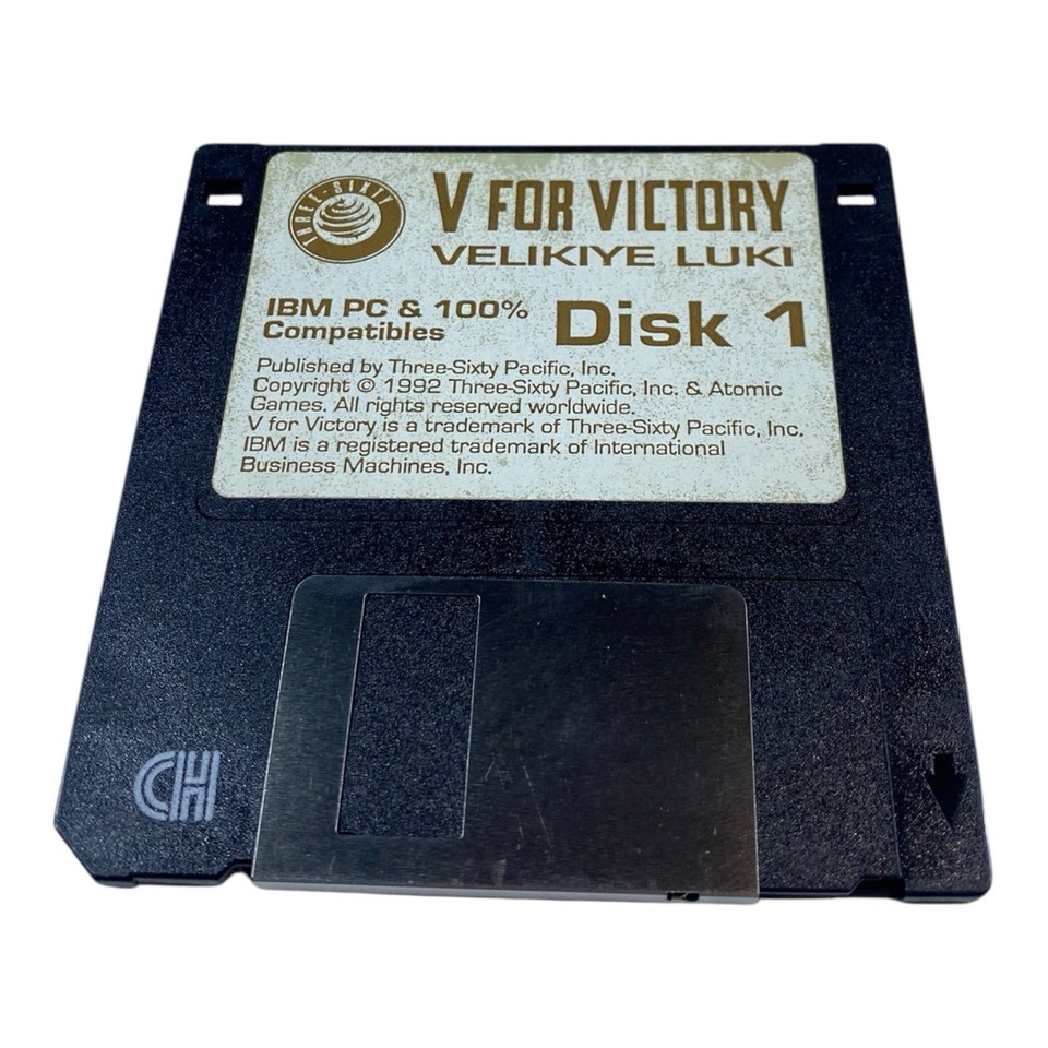 V for Victory, The Russian Front Velikiye Luki 1942 IBM PC Floppy Disk ...