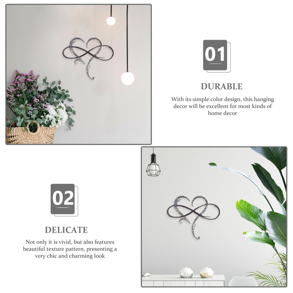 4pcs Metal Heart Wall Decor Iron Heart Wall Art Decor Living Room ...