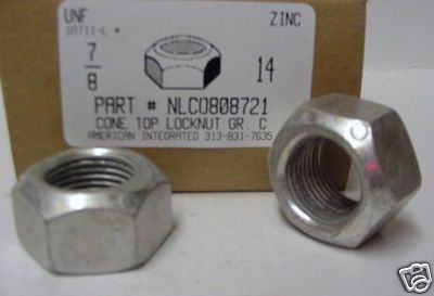 7/8-14 Hex Cone Top Lock Nuts Grade C Steel Zinc Plated (3) | eBay