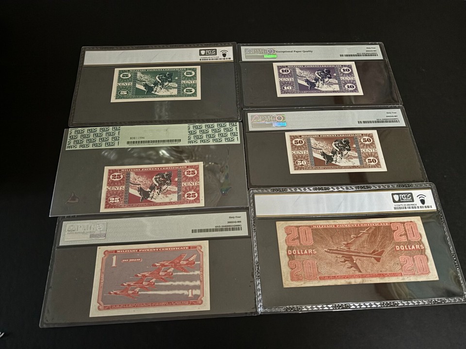 MPC Military Payment Certificate USA Set of 6 Series 681, 5c,10c,25c ...