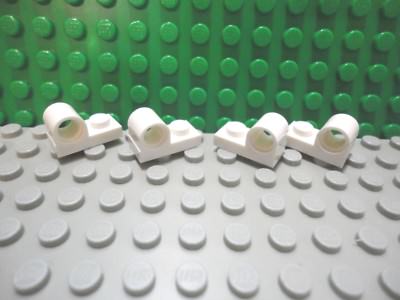 Lego 4 White 1x2 Plate with Pin Hole on Top NEW | eBay