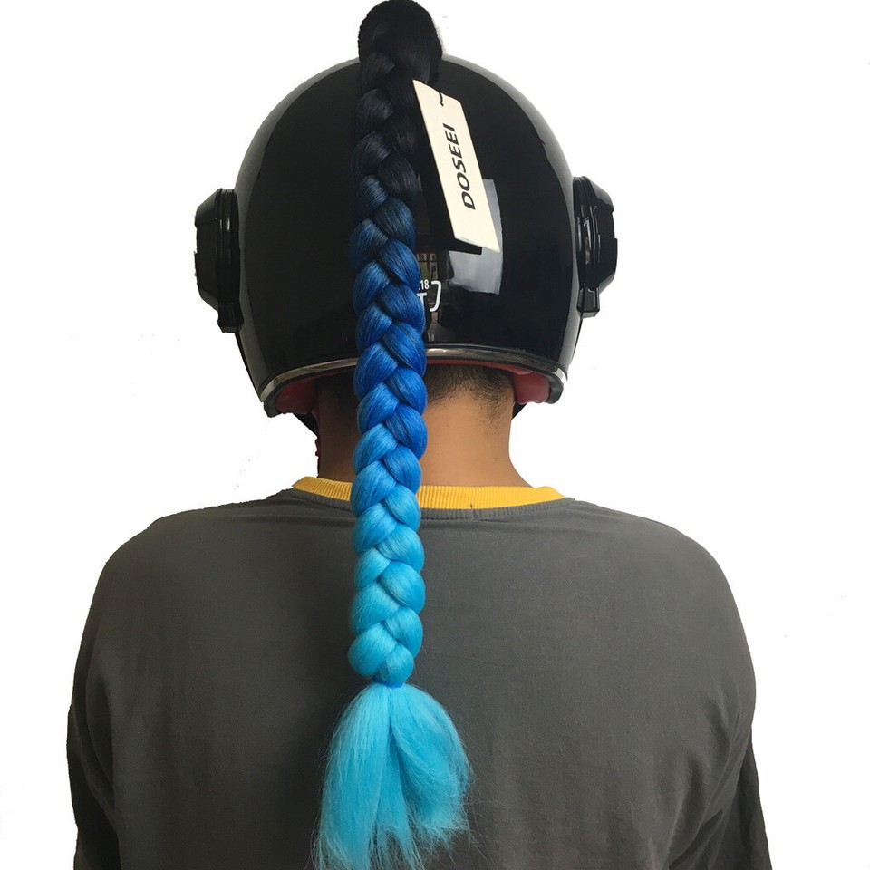 Gradient Ramp Helmet Braids / Ponytail Motorcycle Bike PC Helmet Hair 1 ...