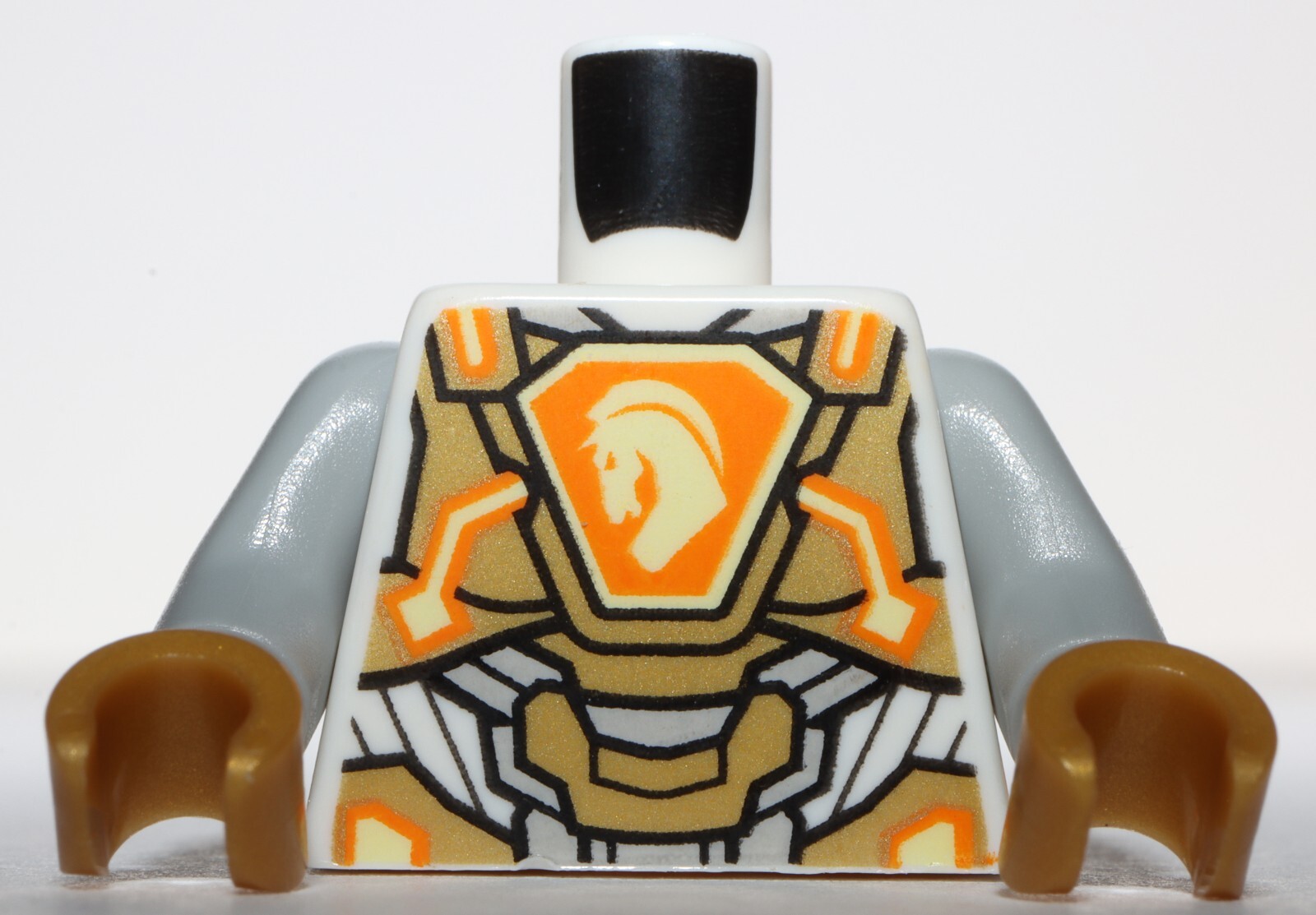 Lego Torso Nexo Knights Armor Orange Gold Circuitry Horse Head | eBay