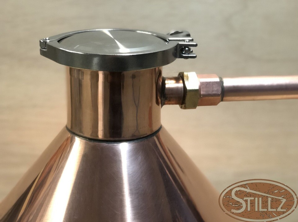 Copper Moonshine Still StillZ 20 Gal. Heavy 22 Ga. Copper Still With 4 ...