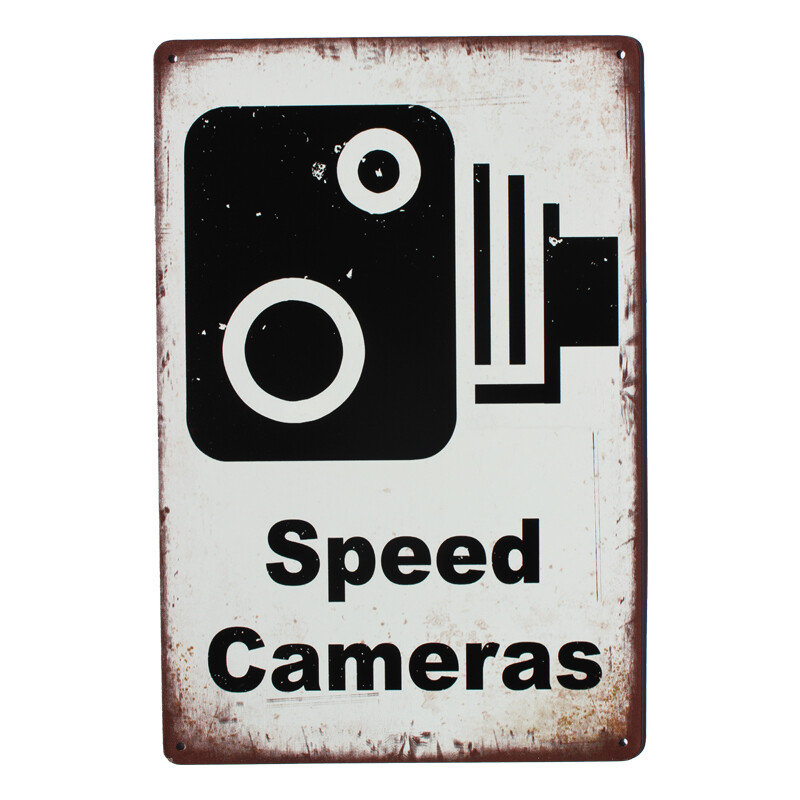 3x Warning Sign Tin Sign 200x300mm Metal Speed Cameras High Quality | eBay