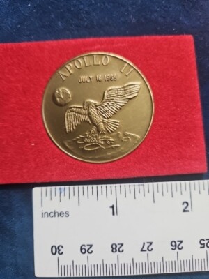 1969 - Apollo 11 Project Nasa MEDAL Medallion - Bronze Coin (MT.#0498 ...