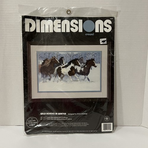 16”X 10” Dimensions Counted Cross Stitch Kit Wild Rush Horses Cummings ...