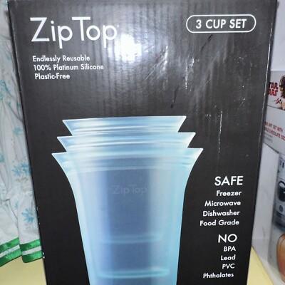 ⚡️Zip Top Teal Food Storage Container Set (3 cup set) 8, 16 Oz & 24 Oz ...