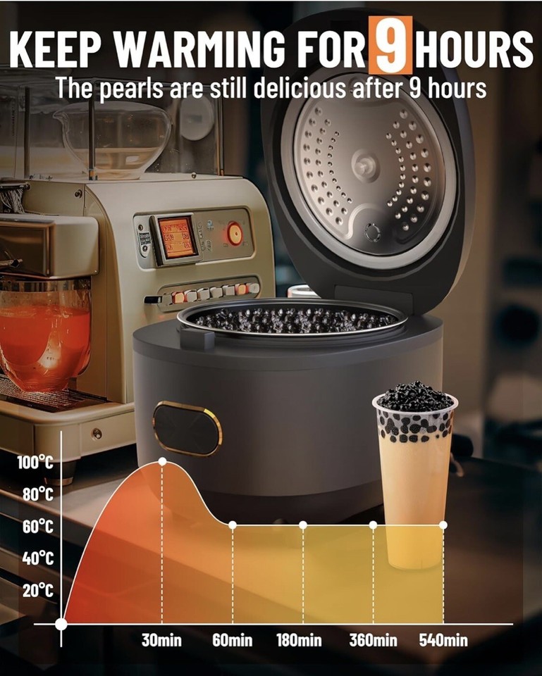 WantJoin Boba Commercial Boba Pearl Maker Boba Pearl Cooker 900W 5L | eBay