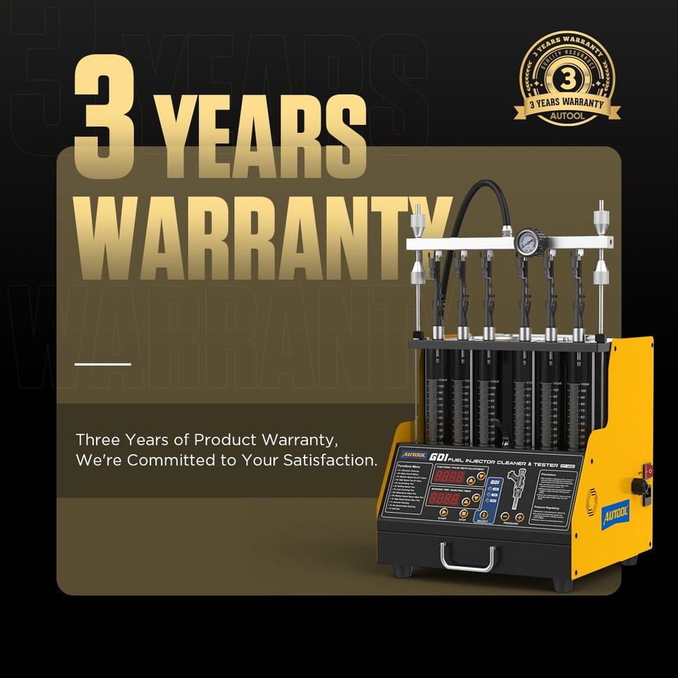 GDI Fuel Injector Cleaner & Tester 6-Cylinder Ultrasonic Cleaning ...