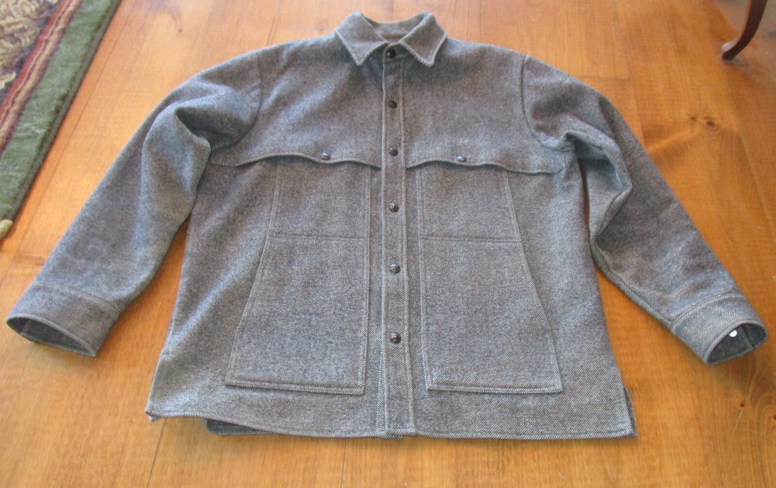 Vintage C C Filson Cape Coat Jacket Style 95 Gray Mens Large 100% Wool ...