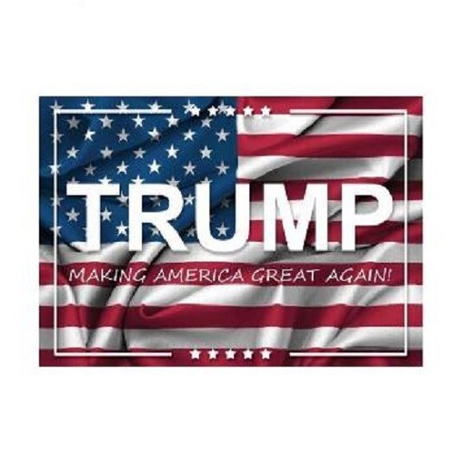 President Donald Trump Holographic Waving Flag 3D Art Sign, Display 9 ...