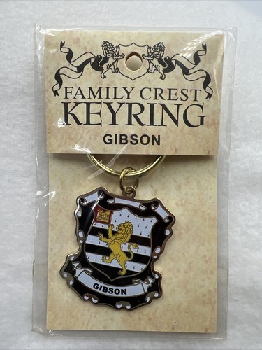 GIBSON Family Crest Coat of Arms Keyring Keychain | eBay