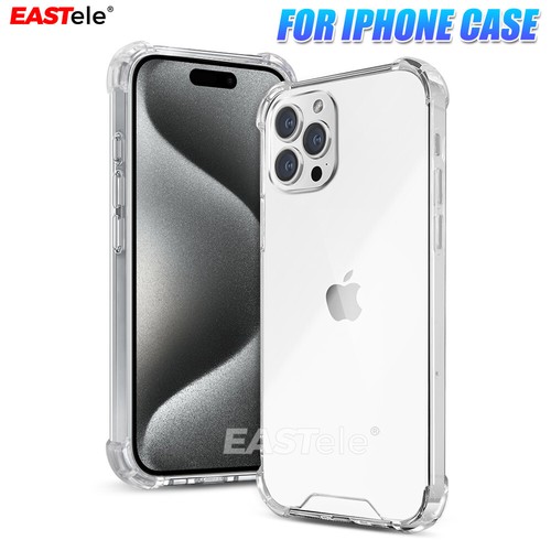 Clear Shockproof Bumper Case Cover For iPhone 16 15 14 13 12 11 Pro Max ...