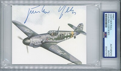 GUNTHER RALL SIGNED PRINT PSA DNA (D) WWII GERMAN ACE | eBay