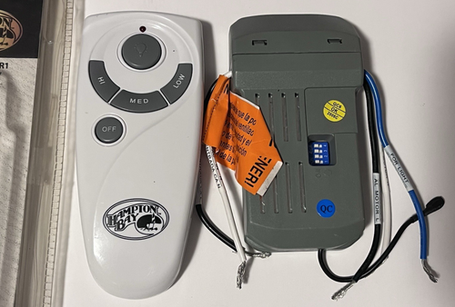 Hampton Bay Hand Held Wireless Remote 191-691 Transmitter Receiver ...