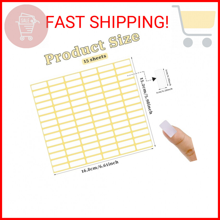 1680 Pcs Matte White Labels Blank Stickers Small Sticky Labels ...