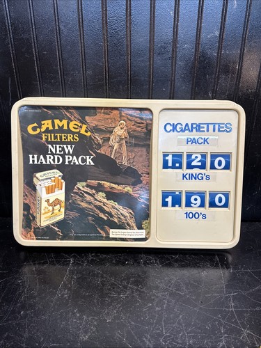 Vintage Camel Cigarette Plastic Price Sign 21 X 14 Advertisement | eBay