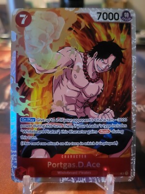 One Piece TCG Paramount War Portgas D. Ace Secret Rare SR NM/M OP02-013 ...
