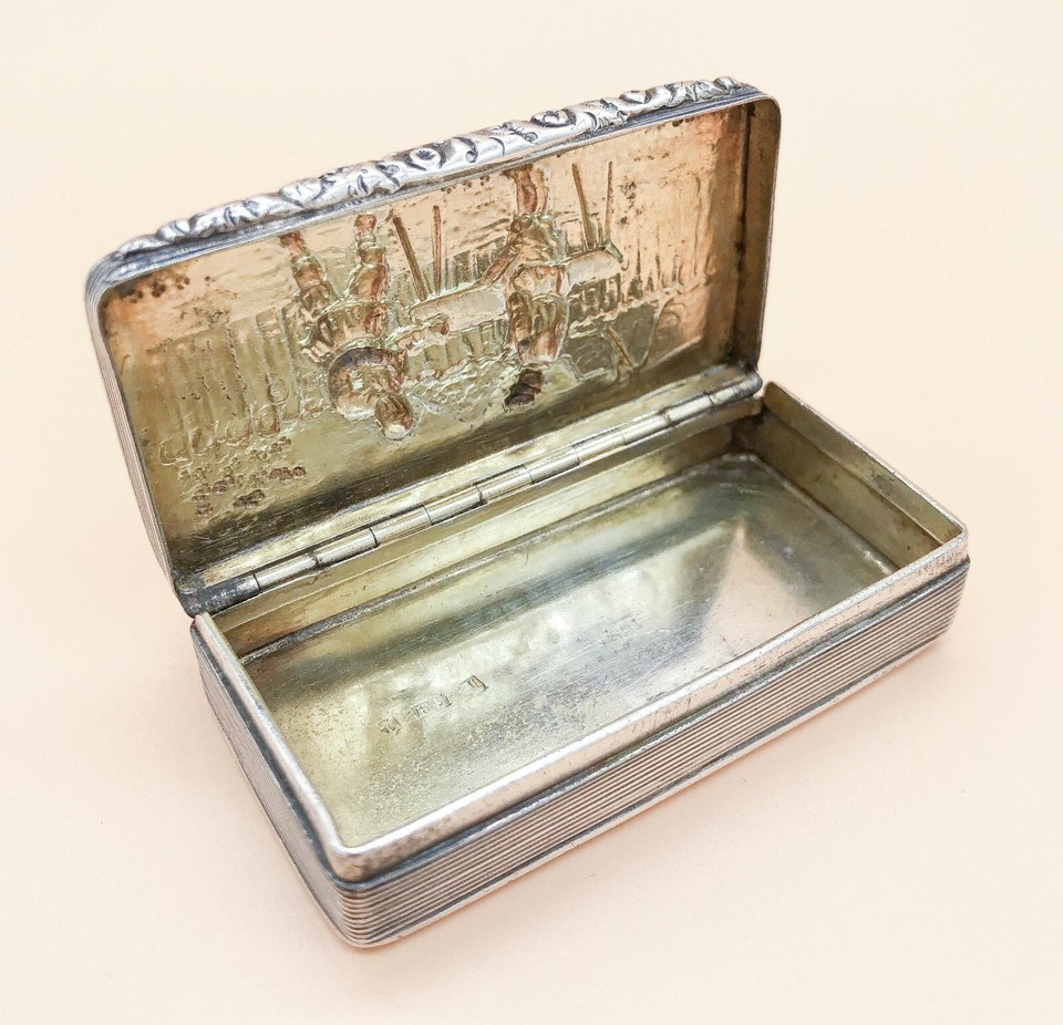 1834 d. English Georgian Sterling Silver Snuff Box, by Edward Smith ...