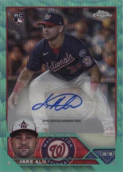 2023 Topps Chrome Update Series - Autographs Jake Alu #AC-JAL Aqua Wave ...