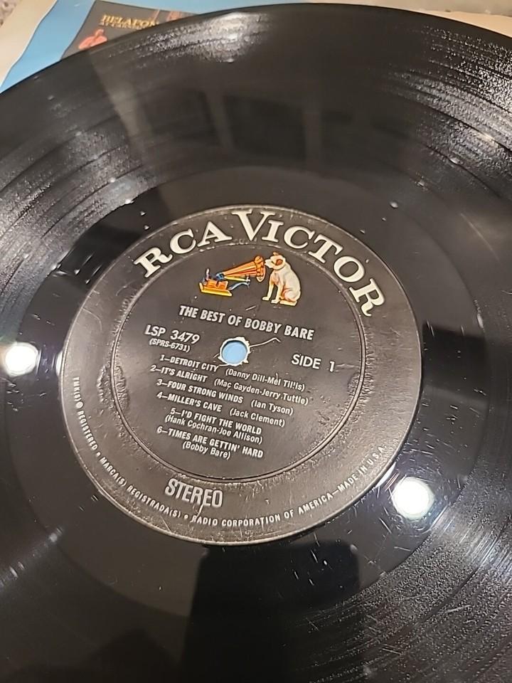 Bobby Bare ‎– The Best Of Bobby Bare Lp LSP3479 Vinyl 1966 US Rca ...