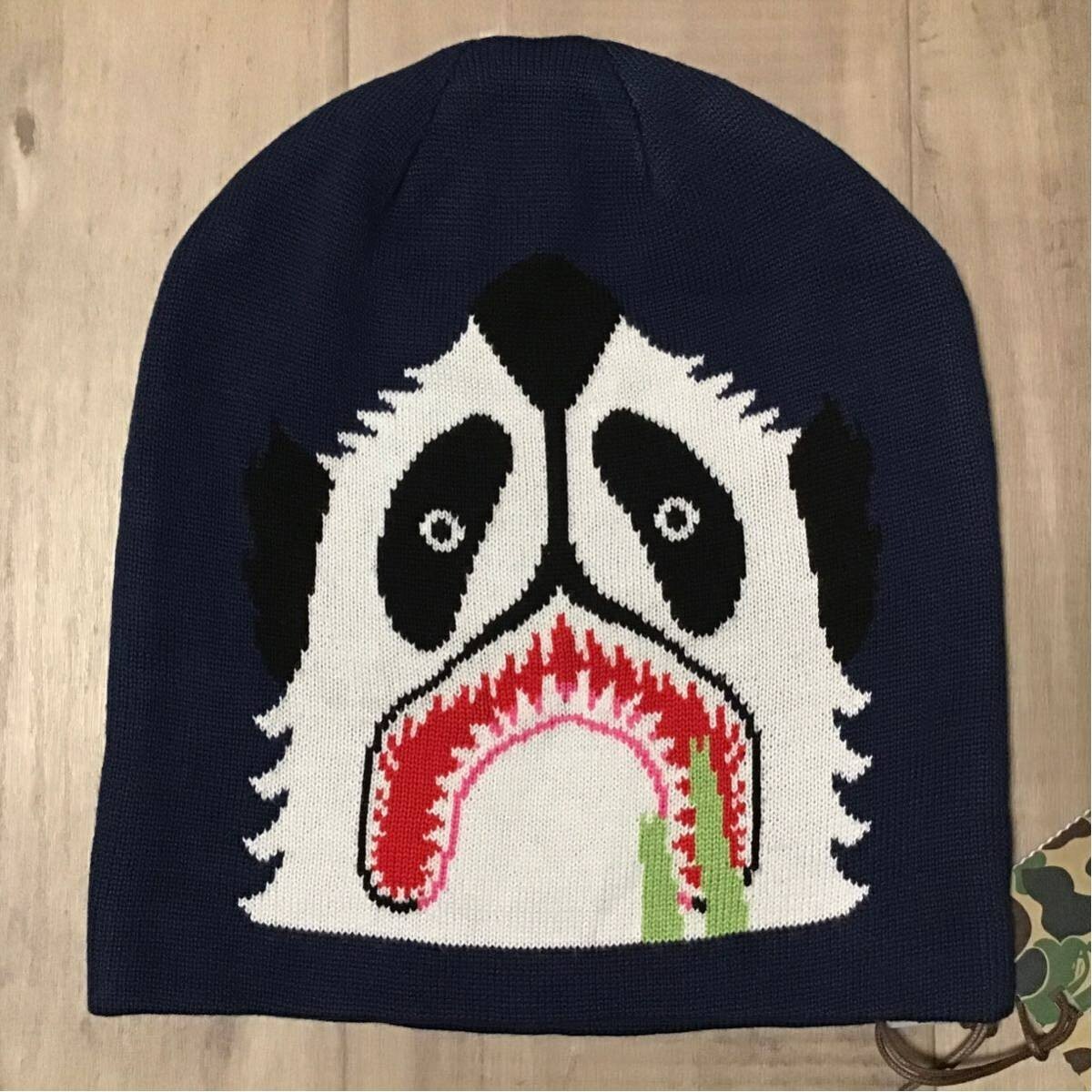 BAPE Panda beanie knit cap navy a bathing ape NIGO | eBay