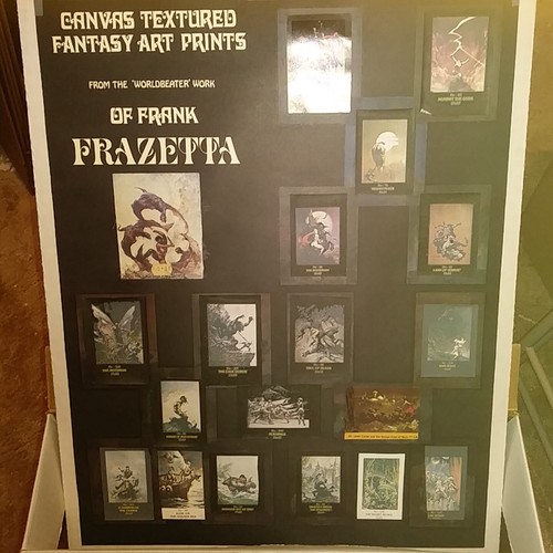 FRAZETTA PRINTS, MIXED LOT 50 ORIGINAL 1970s CANVAS-TEXTURED, ~17x23 ...