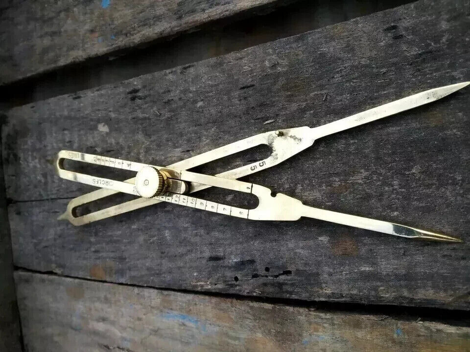 9" Proportional Divider Brass Drafting Tool Scientific Compass Engineer ...