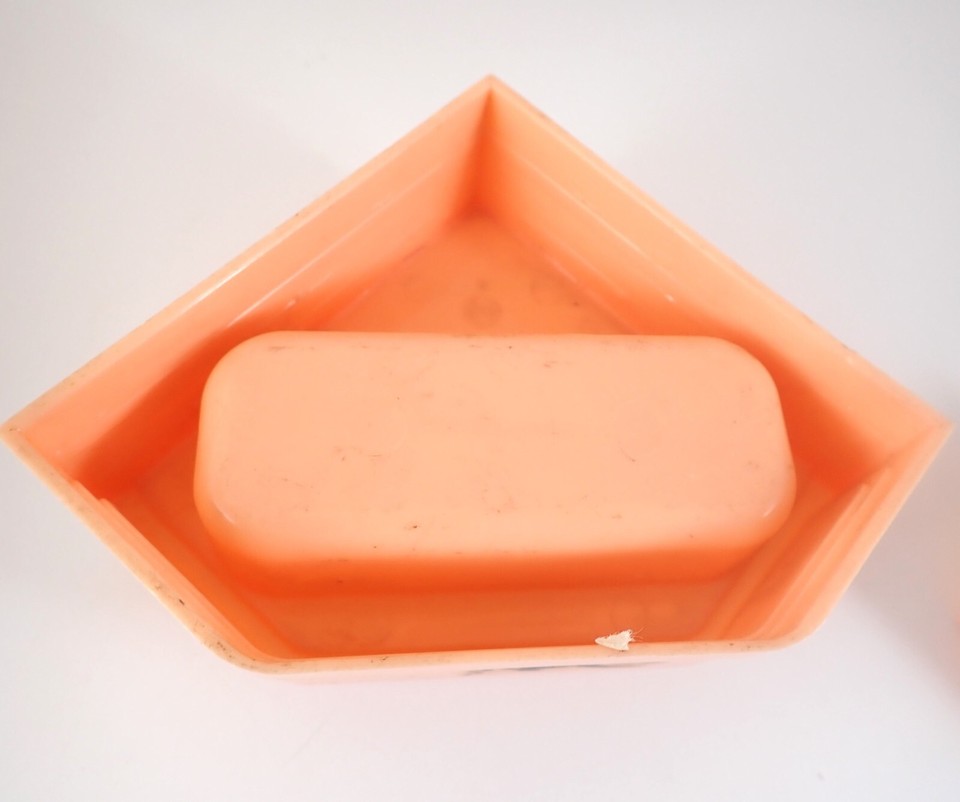 Marx Marxie Mansion Salmon Bathroom 4 pc Garden Bathtub Toilet Hamper ...