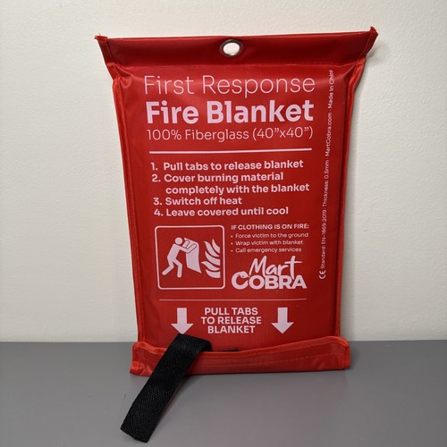NEW First Response Fire Blanket - Fire Protection 40”X40” Unused ...
