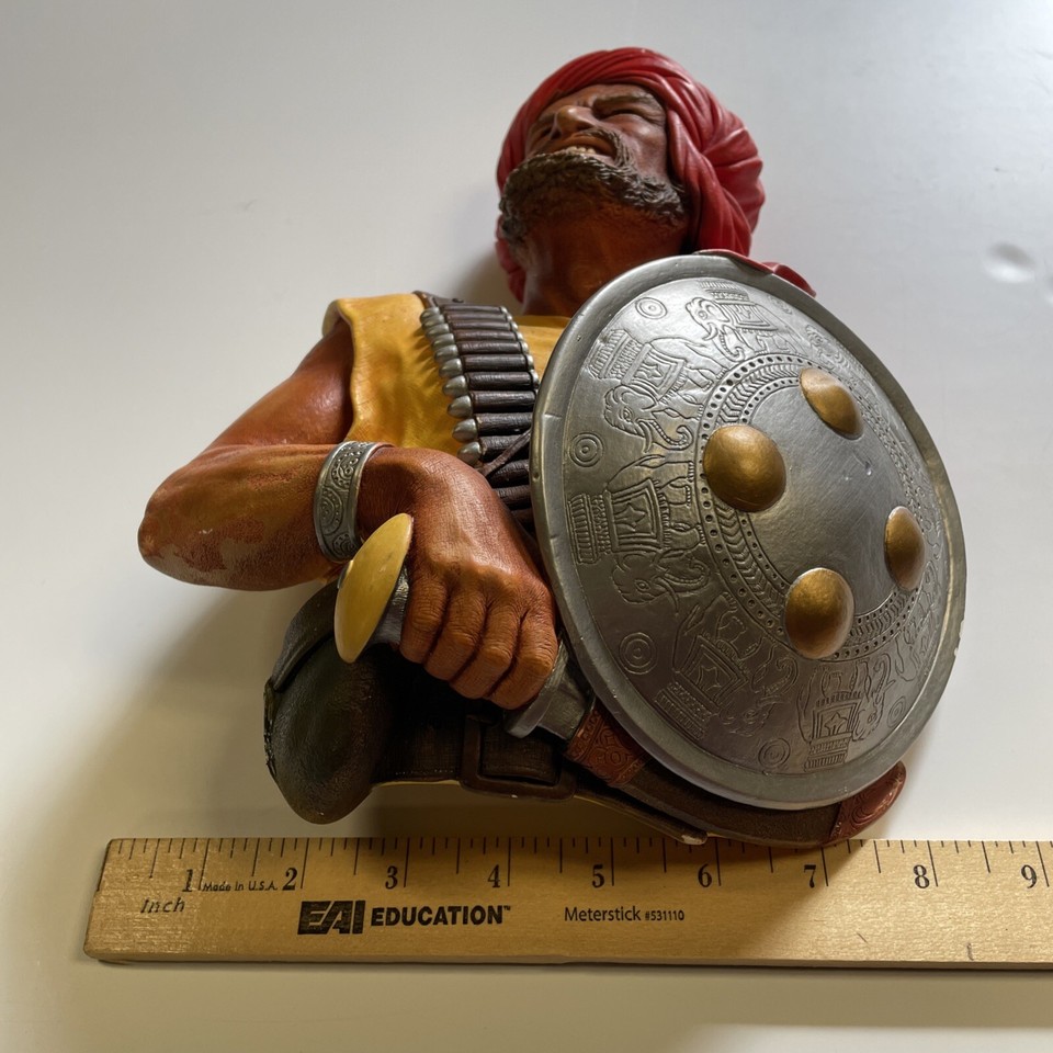 Bossoms Chalkware Wall Hanger Pathan Afghan Muslim Warrior Mountain ...