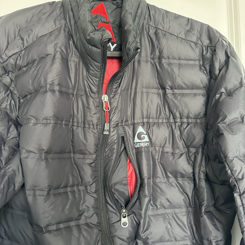 Gerry Men’s Lightweight Insulated Full Zip Packable Jacket-Black-Medium ...