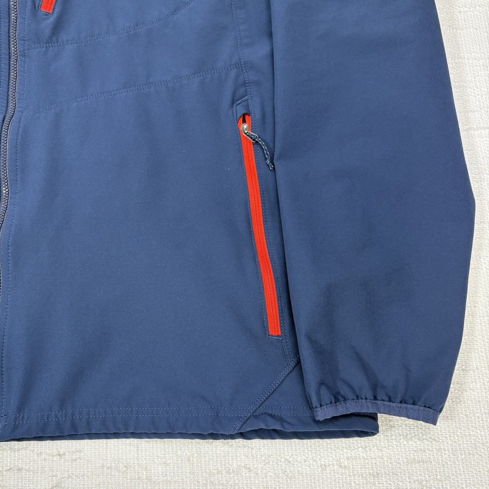 Eddie Bauer Men’s XL Soft Shell Jacket Blue Fleece Lined Outdoor Hiking ...