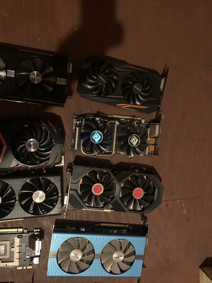 [LOT OF 12] UNTESTED MIXED MODEL NVIDIA GEFORCE AMD GPU's VIDEO ...