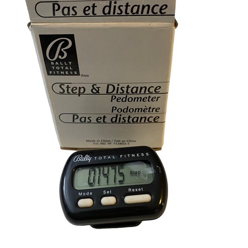 Vintage Bally Total Fitness Step & Distance Pedometer Clip On | eBay