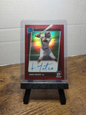 2021 Panini Optic Rated Rookie Jorge Mateo RED 18/50 ON CARD AUTOGRAPH ...